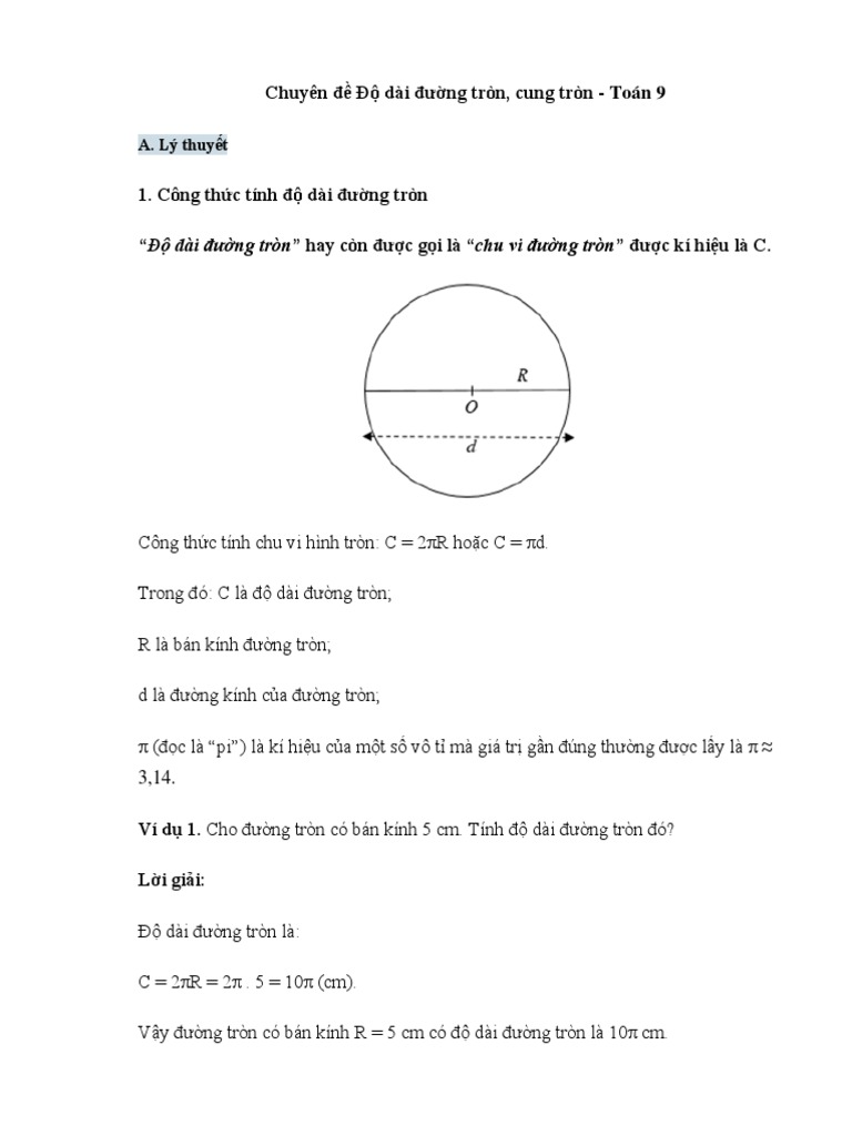 6.Đ Dài Đư NG Tròn, Cung Tròn | PDF