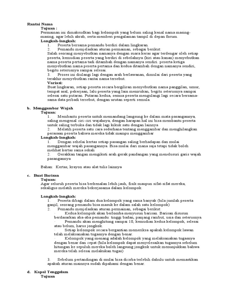 Rantai Nama Tujuan: Langkah-Langkah | PDF | Karier & Perkembangan ...