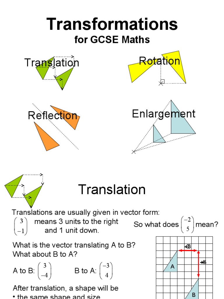 Transformations: Translation Rotation | PDF | Cartesian Coordinate ...