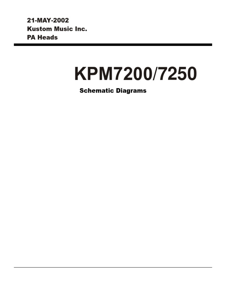 KPM7200 Circuit Diagram Overview | PDF