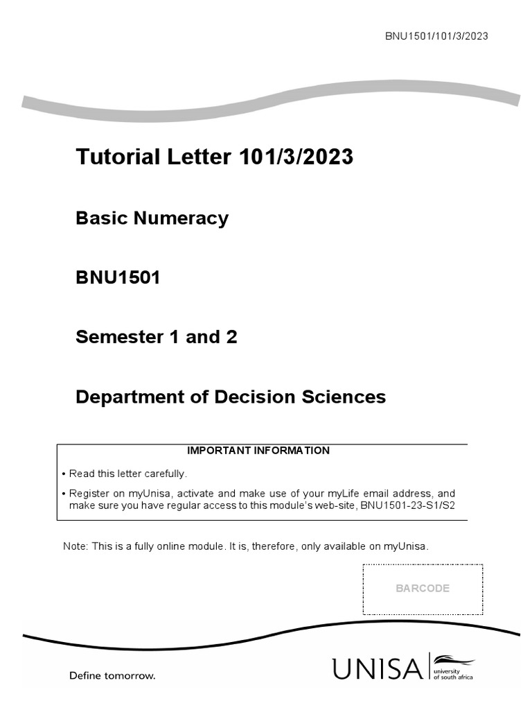 Bnu1501 TL101 2023 | PDF | Libraries | Turnitin