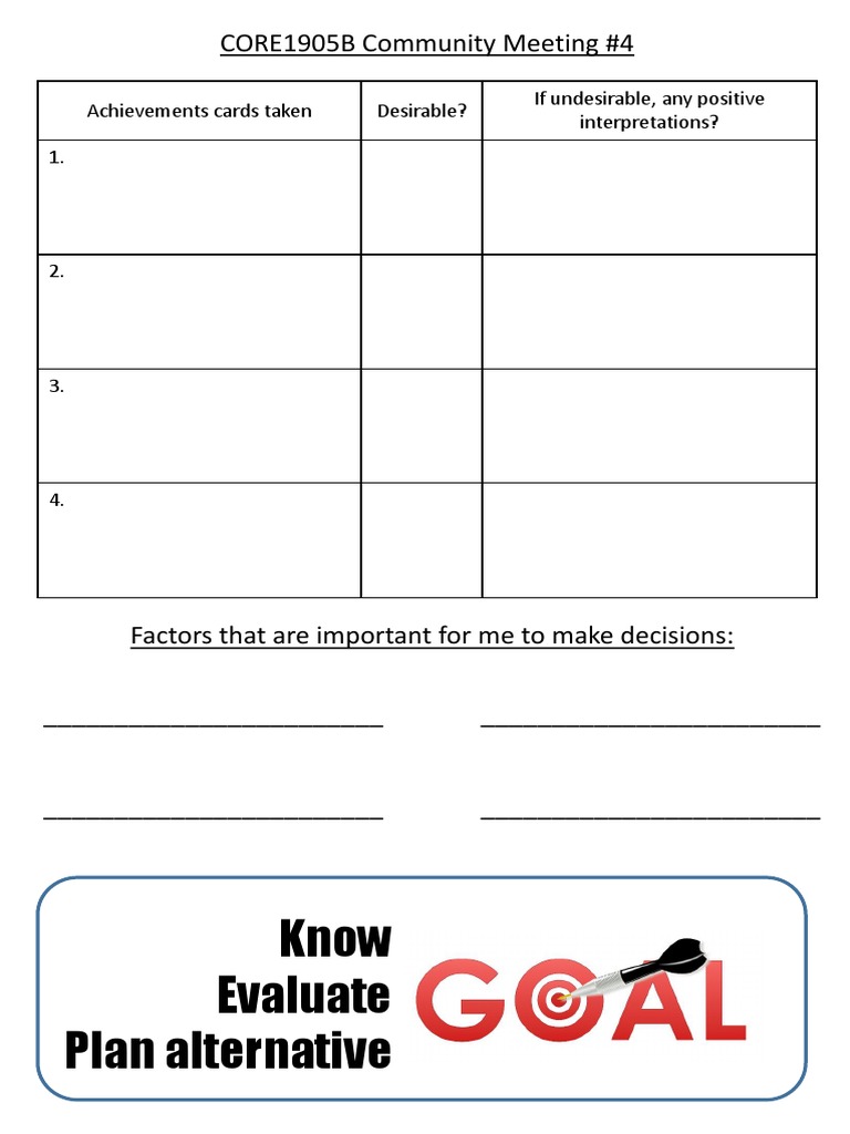 Decision Making Worksheet | PDF