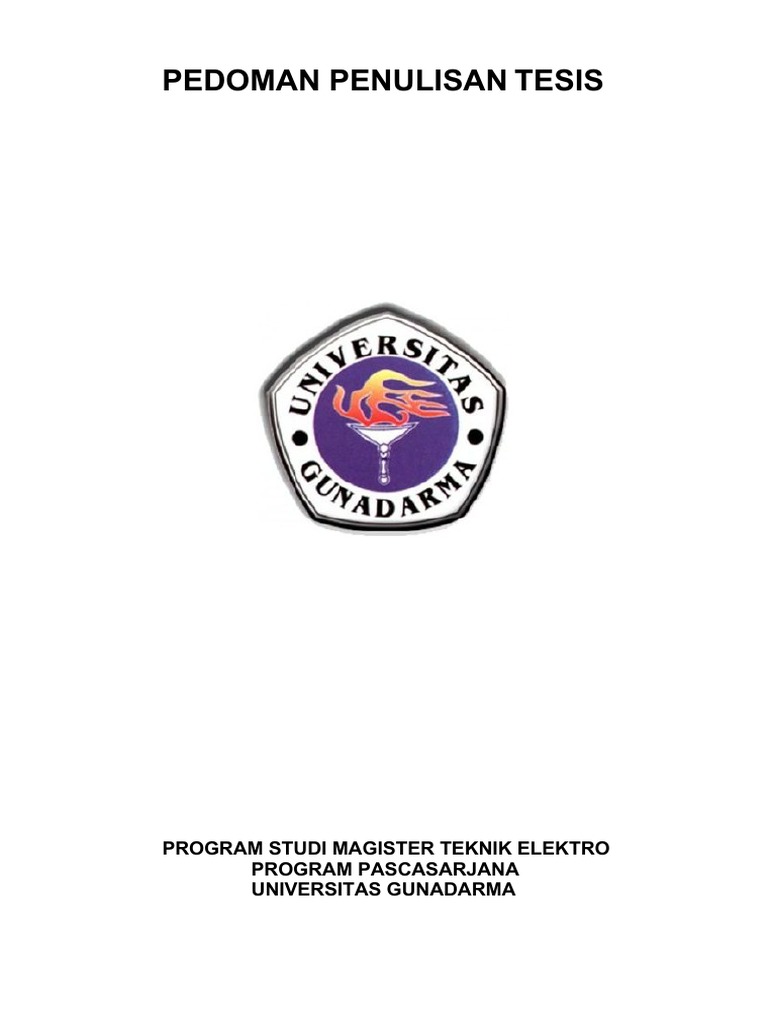 Pedoman Penulisan Tesis S2 Teknik Elektro | PDF