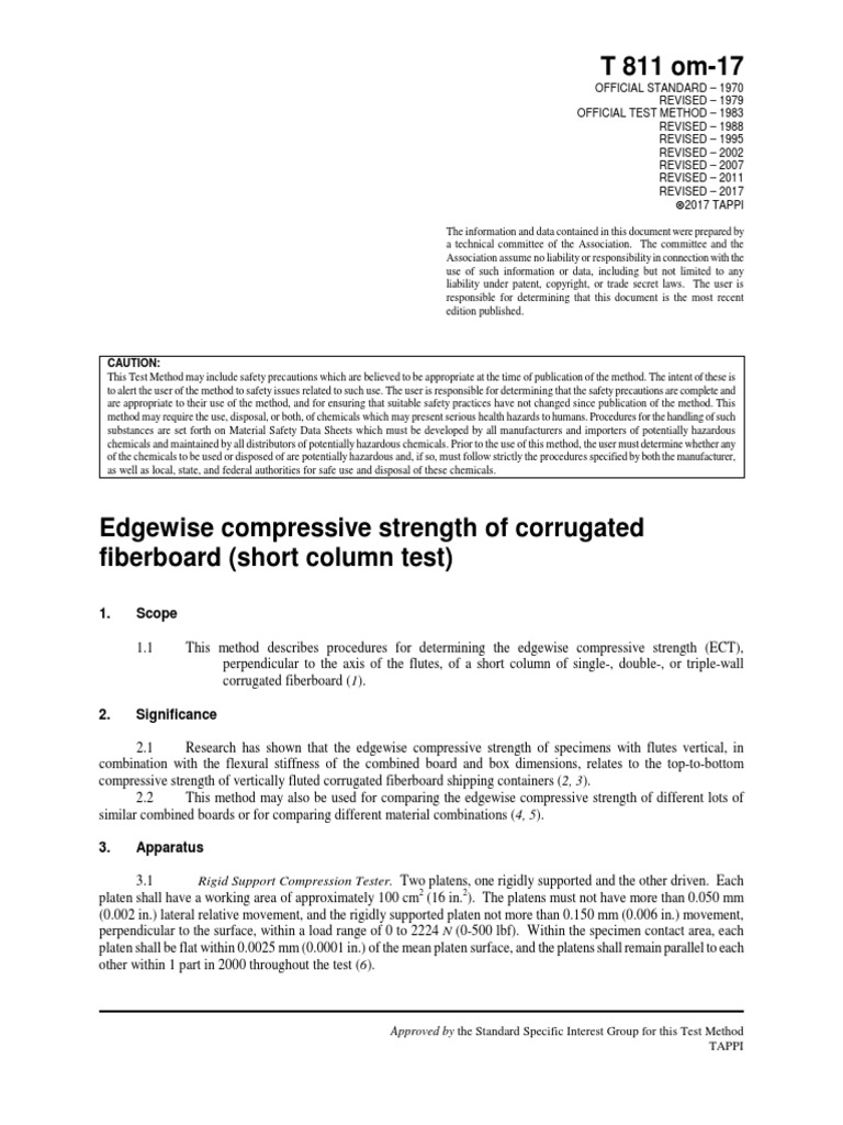 Tappi T811 | PDF | Safety | Wax