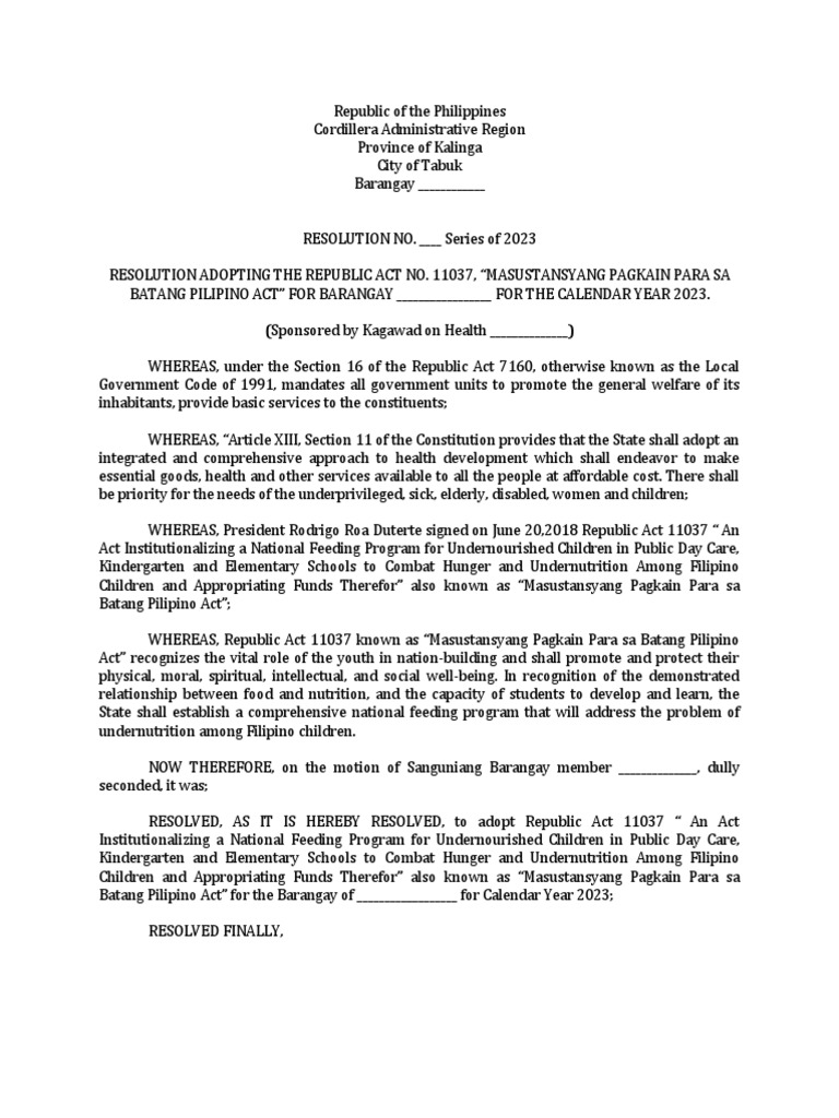 RA 11037 Masustansyang Pagkain para Sa Batang Pilipino | PDF | Malnutrition RA 11037 Masustansyang Pagkain para Sa Batang Pilipino | PDF | Malnutrition