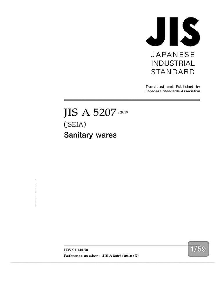 Jis A 5207-2019 - English Version | PDF