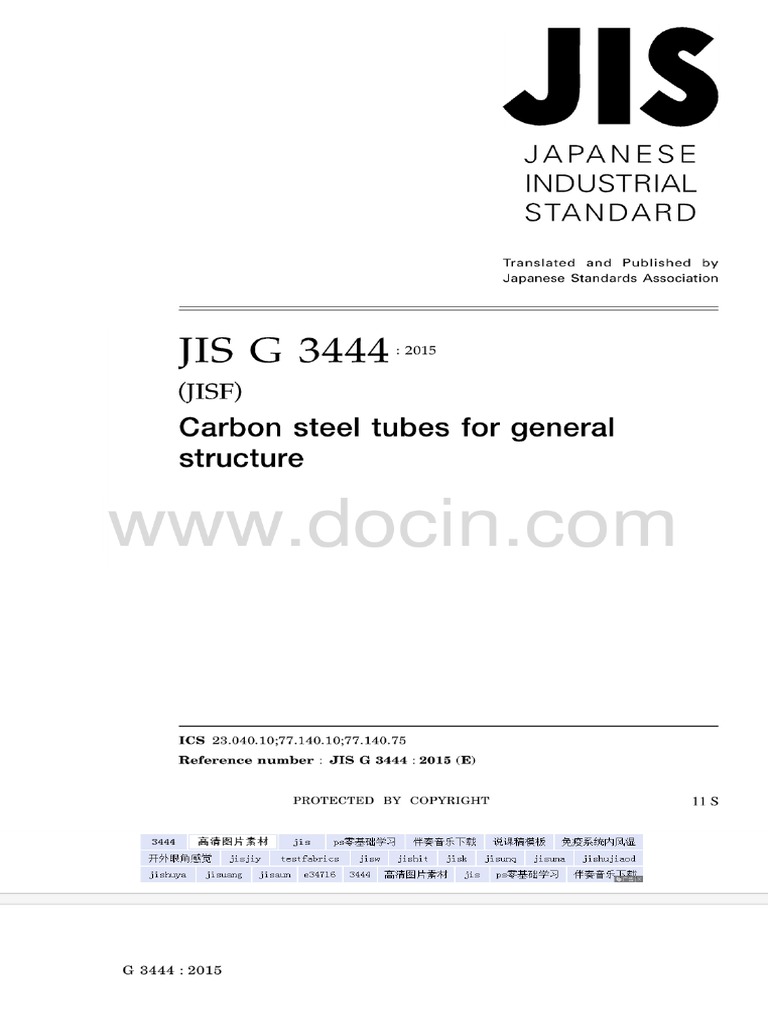 Jis G 3444 2015 | PDF