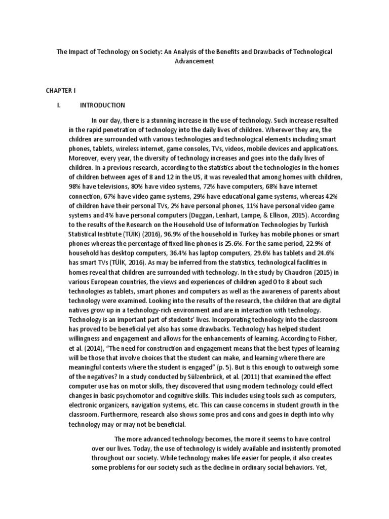 The Impact of Technology On Society | PDF | Learning | Teachers