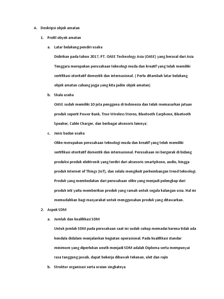 Deskripsi Objek Amatan | PDF