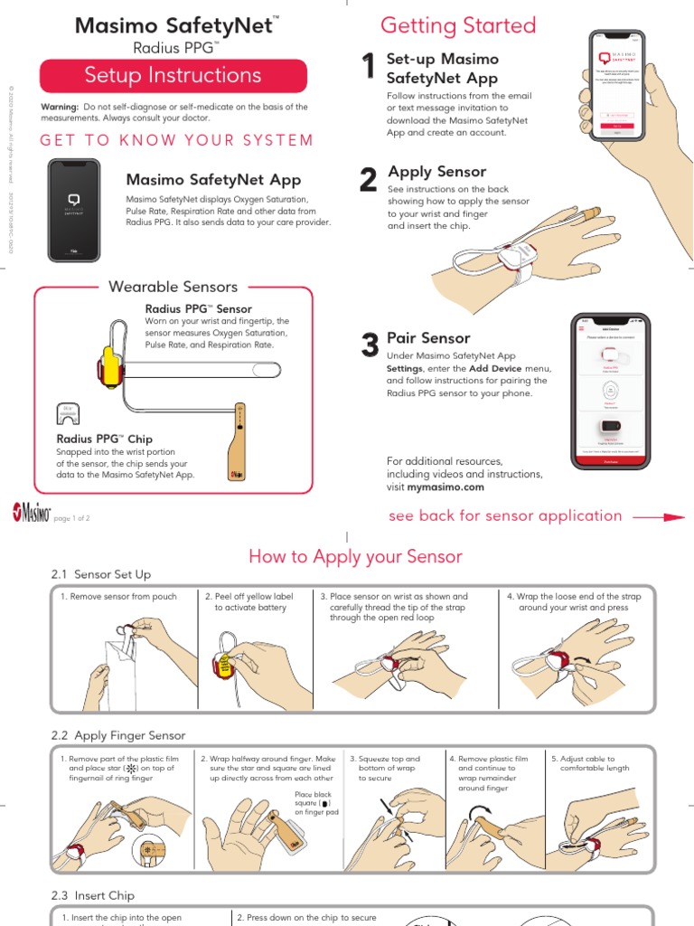 Setup Instructions: Set-Up Masimo Safetynet App | PDF | Equipment ...