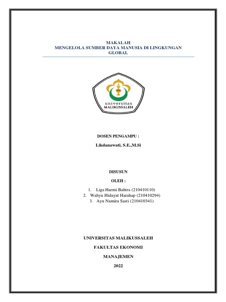 Makalah Kelompok 7 SDM (II-D) | PDF