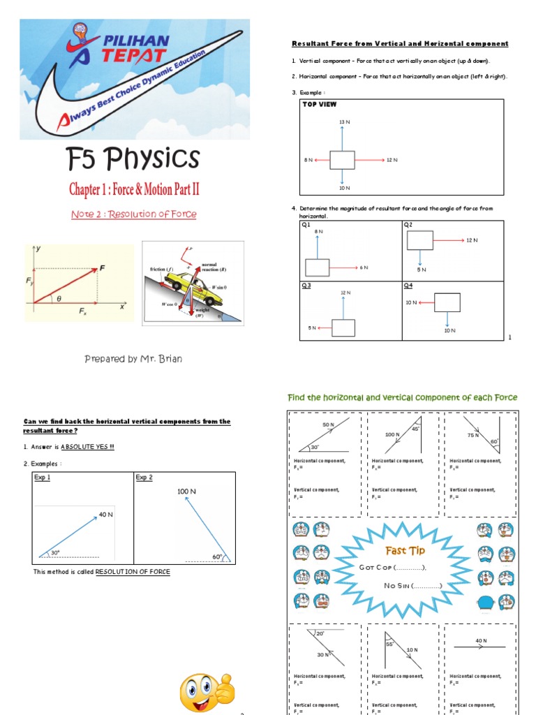 F5C1 Newton Part 2 Note 2 | PDF | Force | Mechanical Engineering