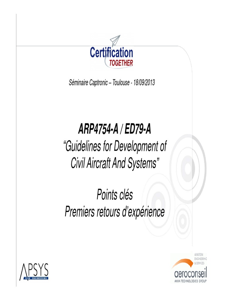 Presentation ARP4754 APSYS | PDF | Systems Engineering | Computing