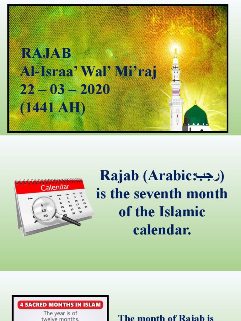 Rajab Al Israa Wal Miraj PPT For Primary March 2020 | PDF