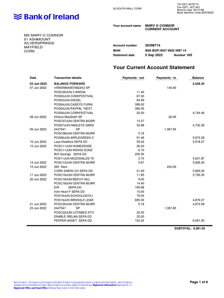 Account Statement | PDF | Banks | Pay Pal