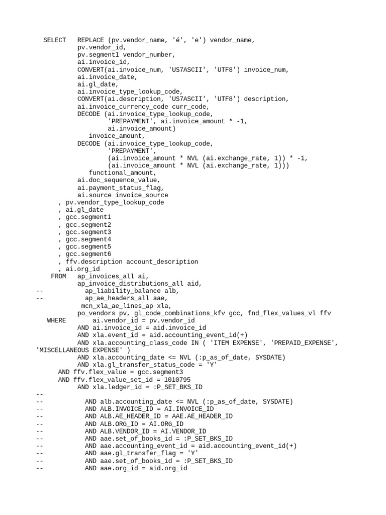 Supplier Unsettled - Query | PDF | Character Encoding | Encodings