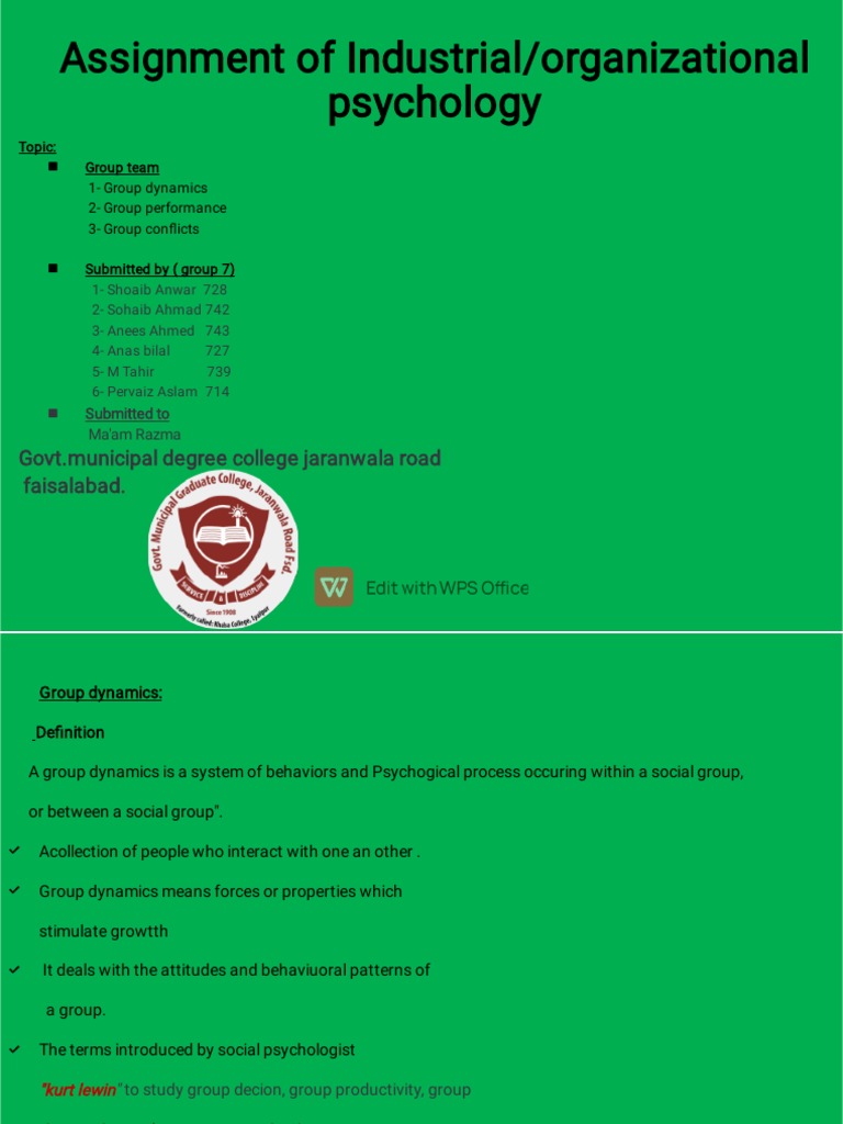 Group Dynamics IO | PDF | Social Group | Cognition