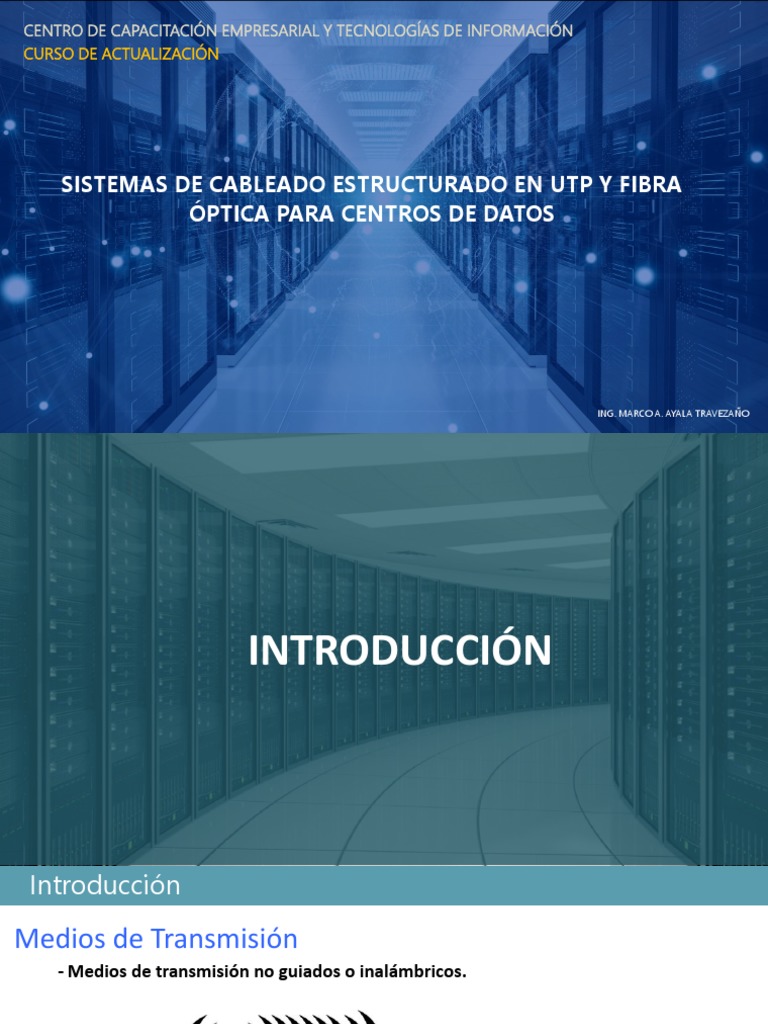 Sistemas de Cableado Estructurado en Utp Y Fibra Óptica para Centros de Datos | PDF | Medio de ...