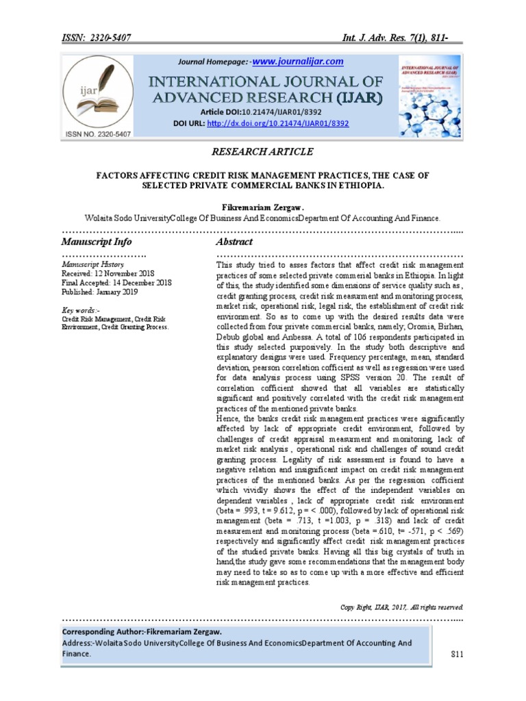 ISSN: 2320-5407 Int. J. Adv. Res. 7 (1), 811-849: Article DOI:10.21474 ...