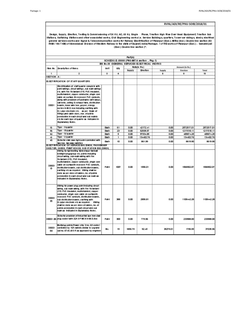 6.boq Ges P-1 | PDF | Electrical Wiring | Alternating Current