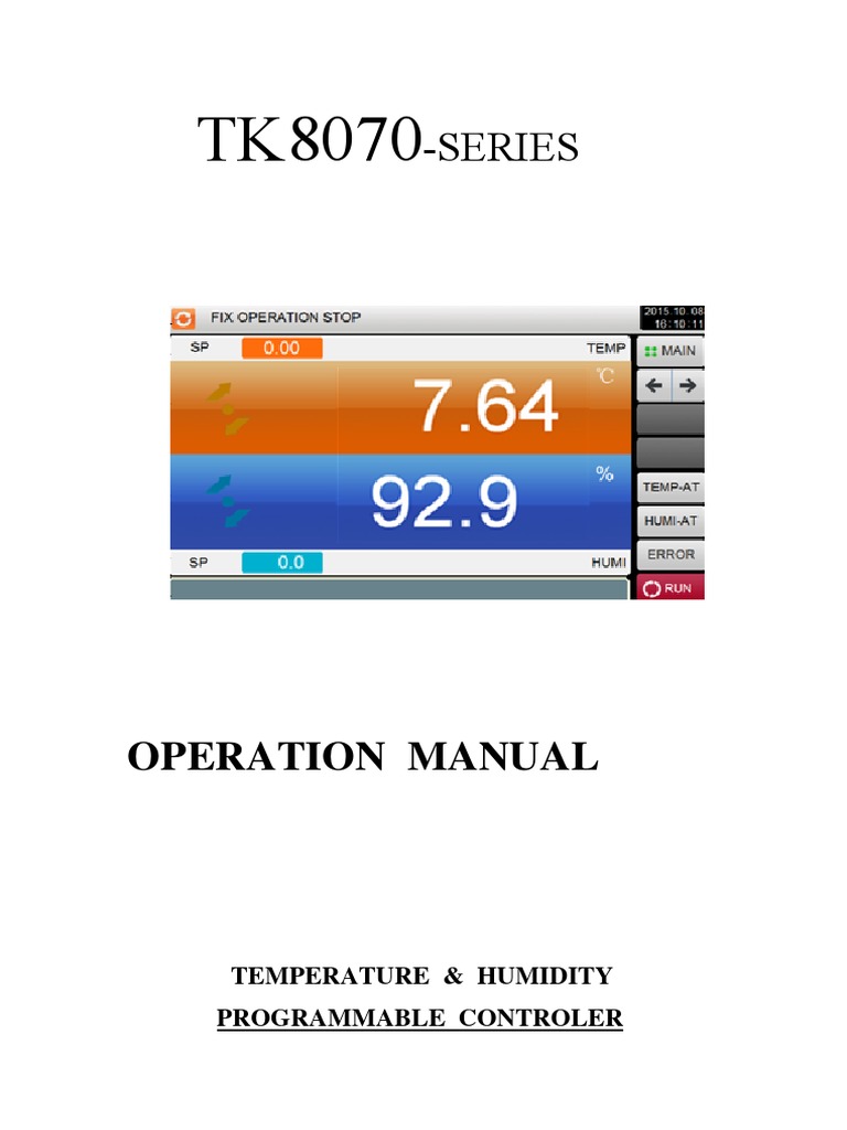 User Manual of WINVIEW Controller (TK8070-SERIES) | PDF | Parameter (Computer Programming ...