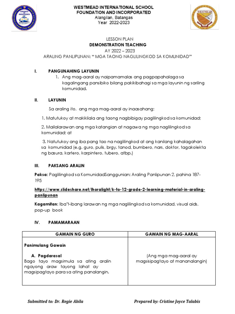 Lesson Plan No.5 | PDF
