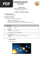 Lesson Plan in Science 6 | PDF | Planets | Solar System