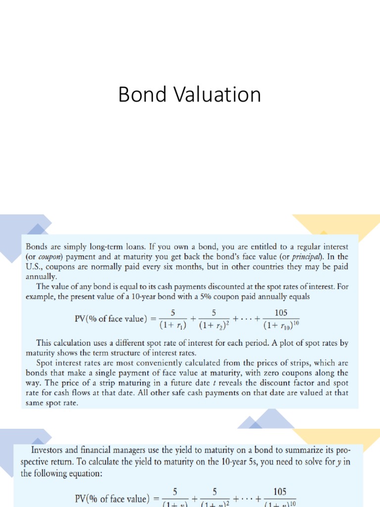 Bond Valuation | PDF | Bond Duration | Bonds (Finance)