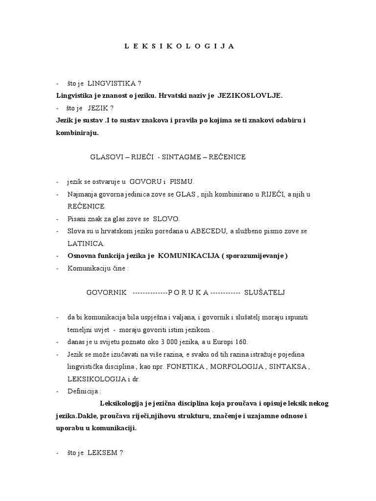 Hrvatski Jezik 4 | PDF