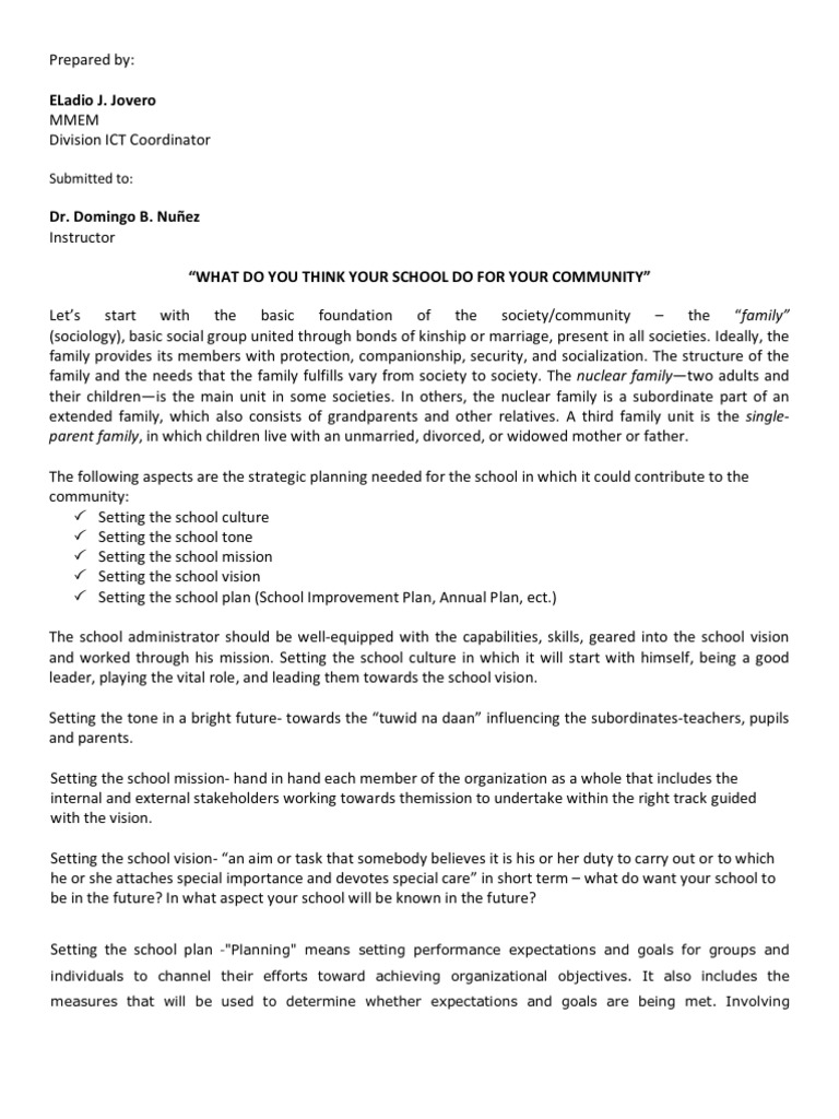 Strategic Planning Paper Example | PDF