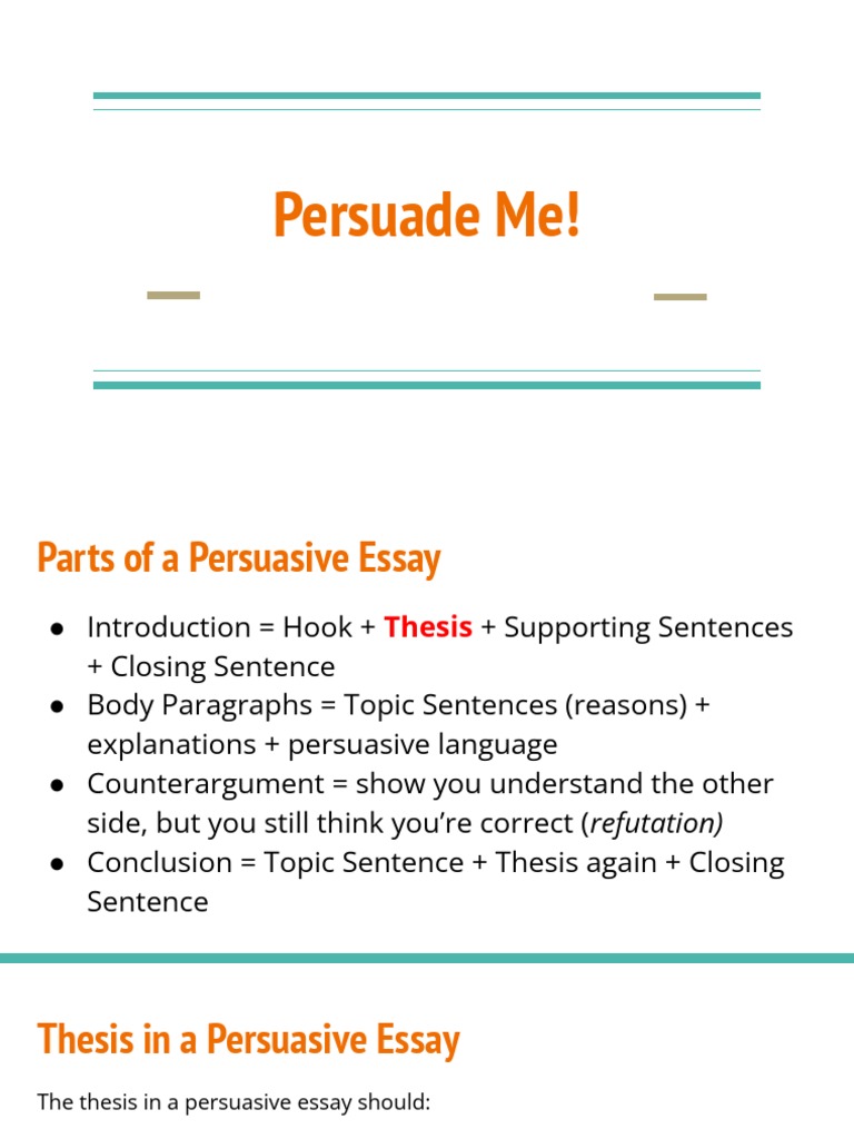 Persuade Me | PDF | Persuasion | Essays