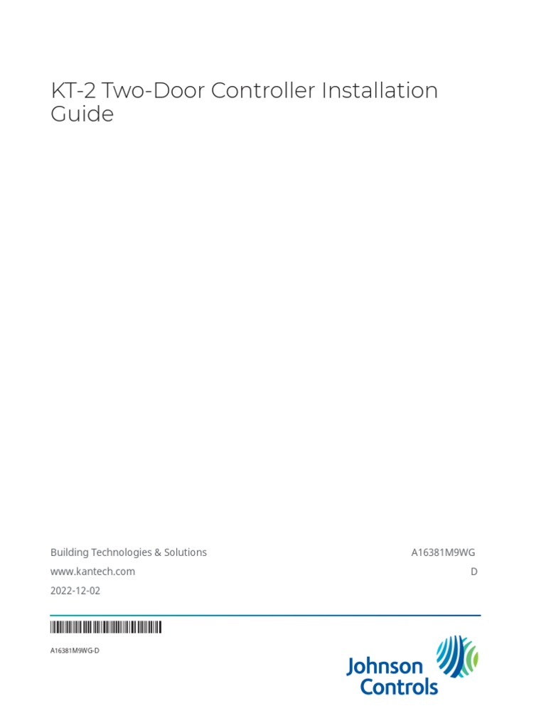 Ig Kantech KT-2 DR CNTRLR A16381m9wg-D PDF | Download Free PDF | Wi Fi | Computer Network