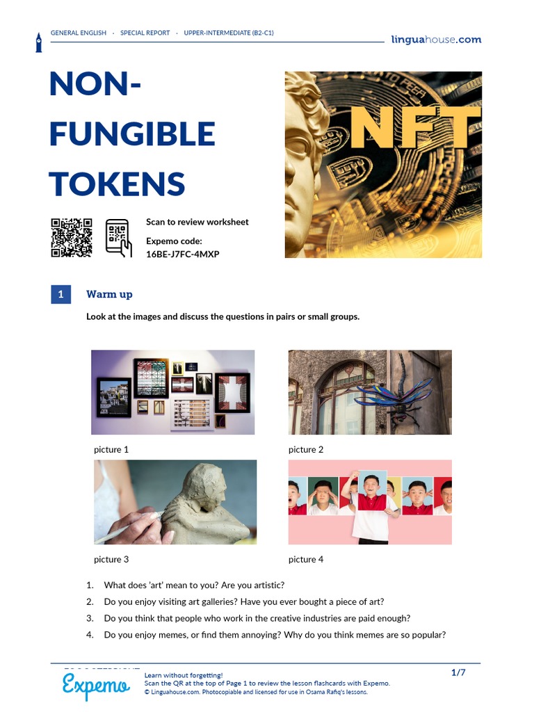 Non Fungible Tokens British English Teacher | PDF