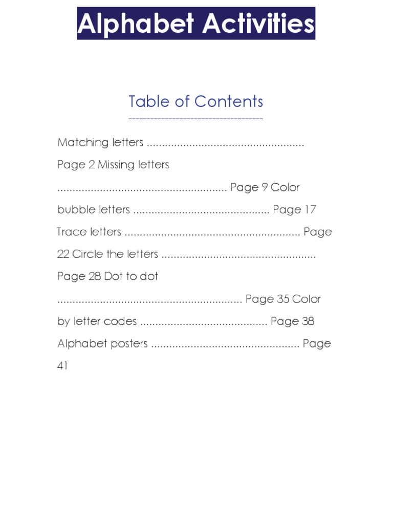 Alphabet Activities | Download Free PDF | Notation | Infographics