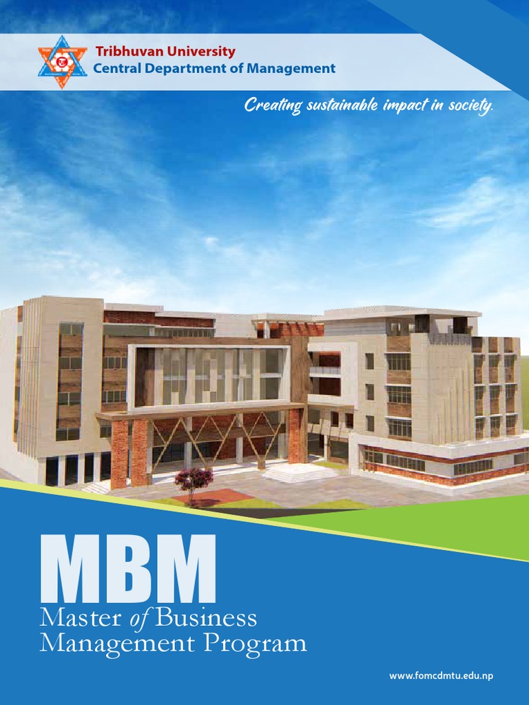 CDMTU Flyer MBM 2021 | PDF | Master Of Business Administration | Leadership