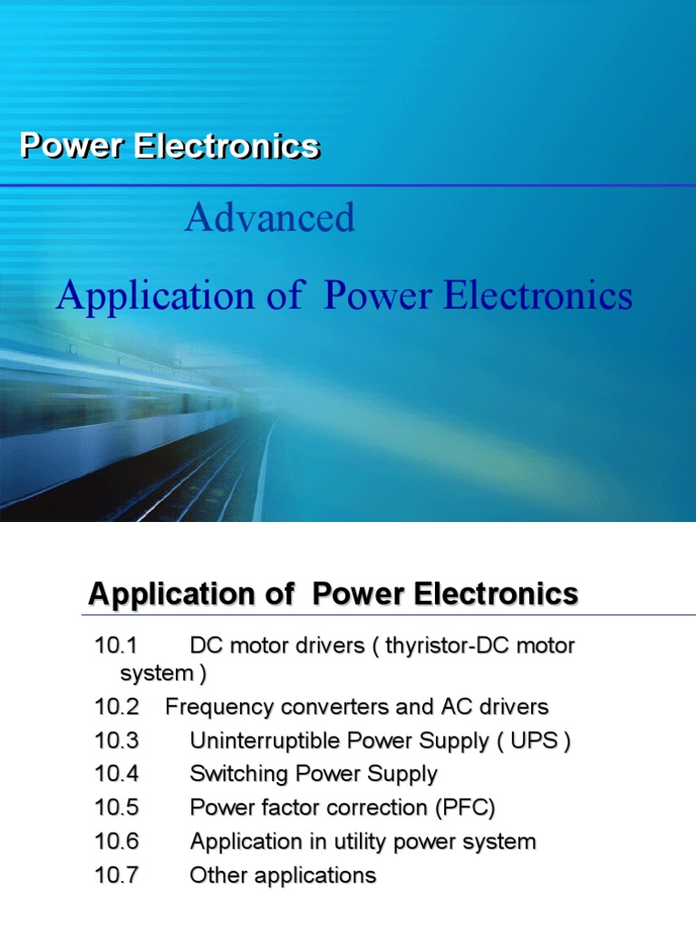 Advanced Power Electronics Application | PDF | Power Supply | Power Inverter