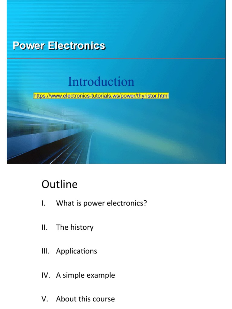 Power Electronics Overview and Applications | PDF | Rectifier | Power Electronics