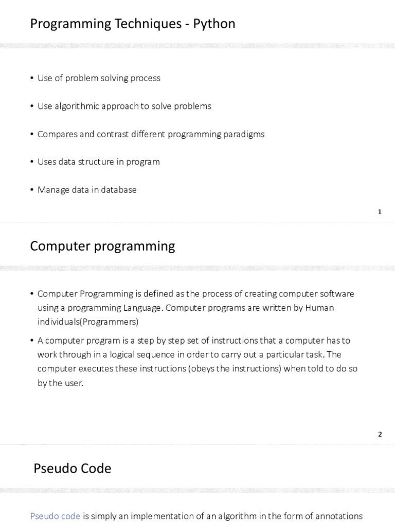 Python Notes Pdf Computer Programming Programming