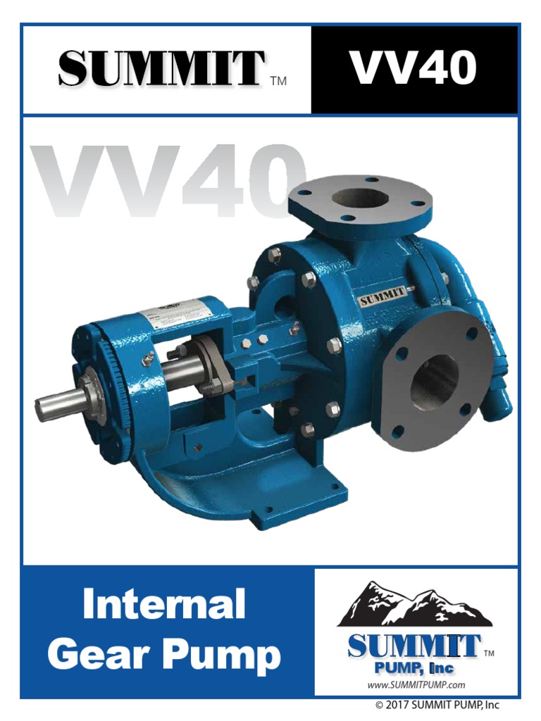 VV40 Brochure | PDF | Pump | Bearing (Mechanical)