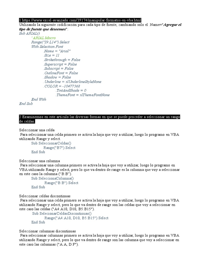 Ejemplos de Usos de VB en Excel | PDF | Microsoft Excel | Macro (informática)