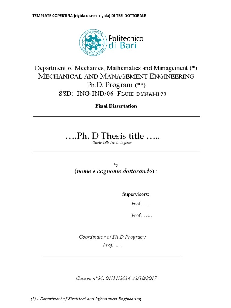 06.copertina e Frontespizio Di Tesi | PDF