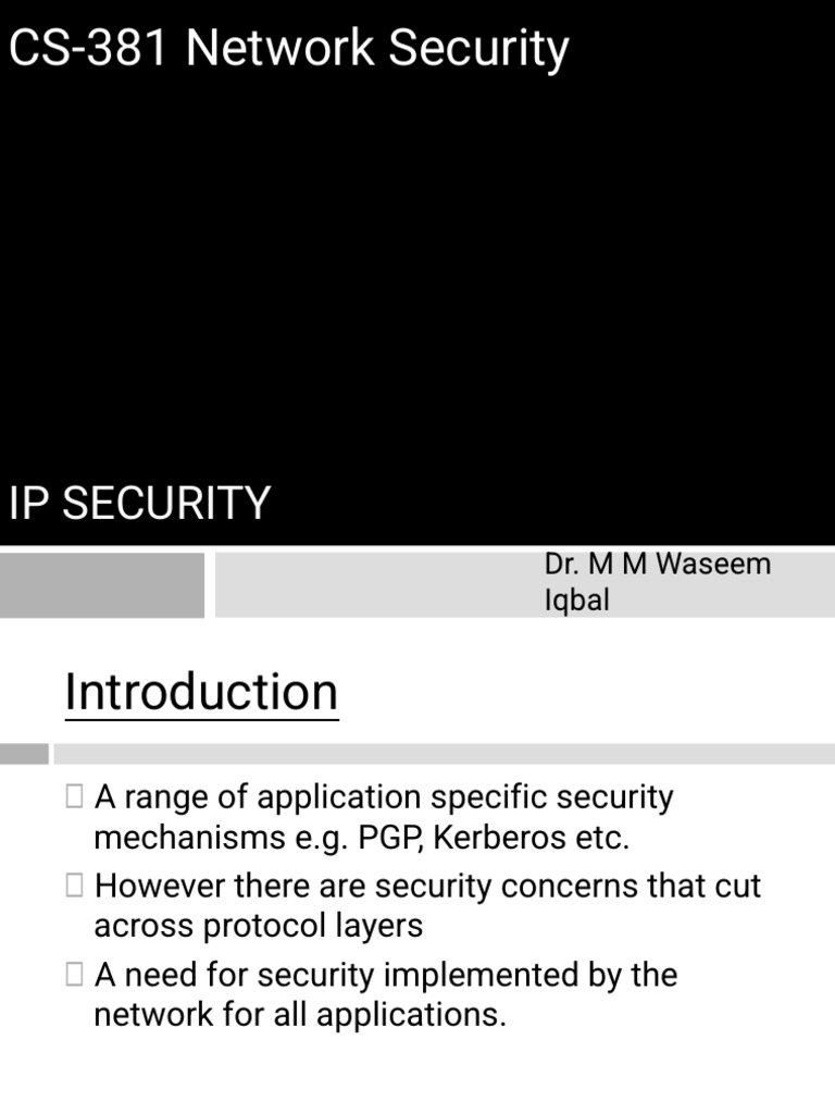 Lecture 17 Ipsec Pdf