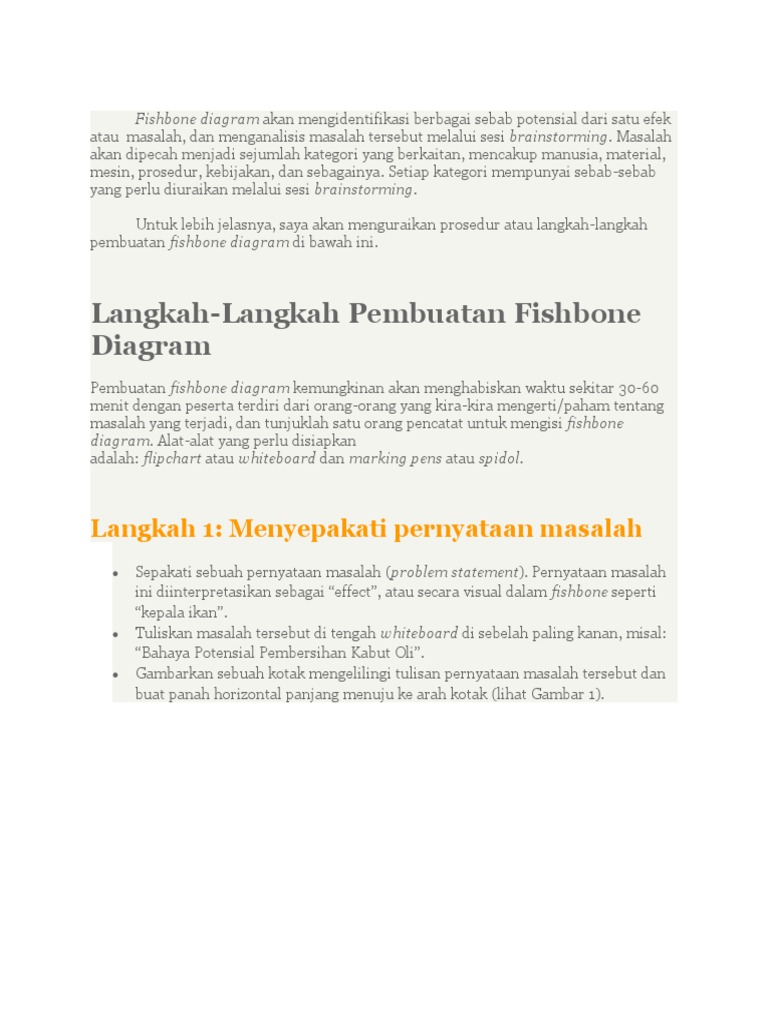 Cara Membuat Fishbone Diagram Efektif | PDF | Teknologi & Rekayasa