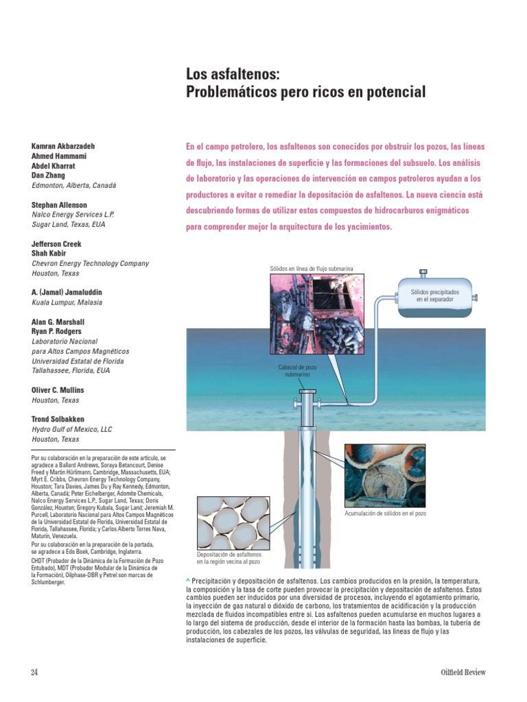 Los ASFALTENOS SLB | PDF | Espectrometría de masas | Petróleo