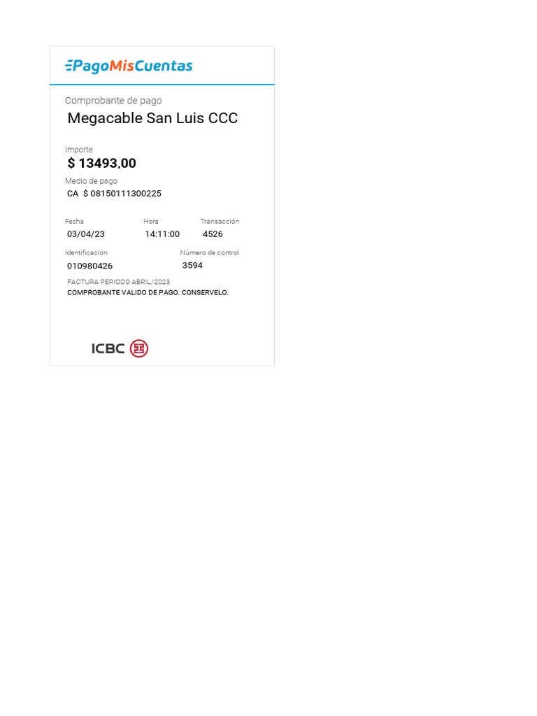 Megacable San Luis CCC - 202345 | PDF