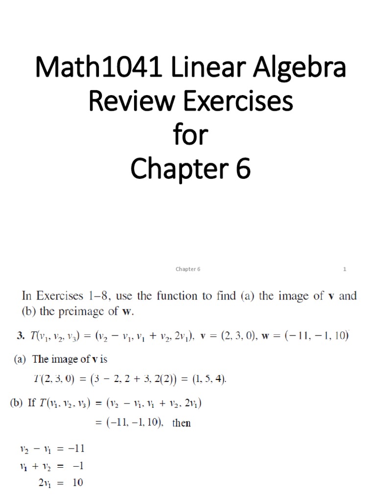 Linear Algebra Review
