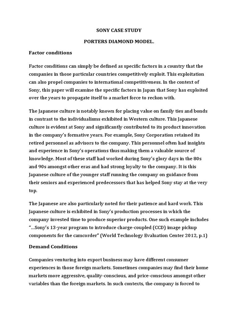 Sony Case Study | PDF | Sony | Blu Ray