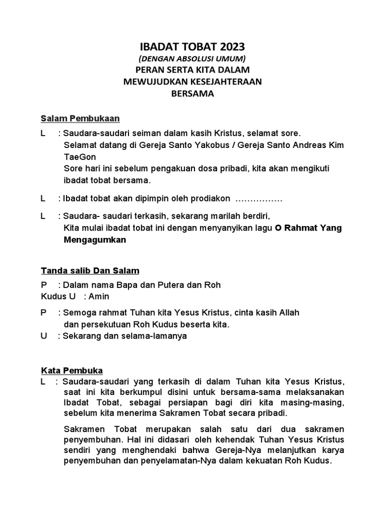 Ibadat Tobat Ringkas | PDF
