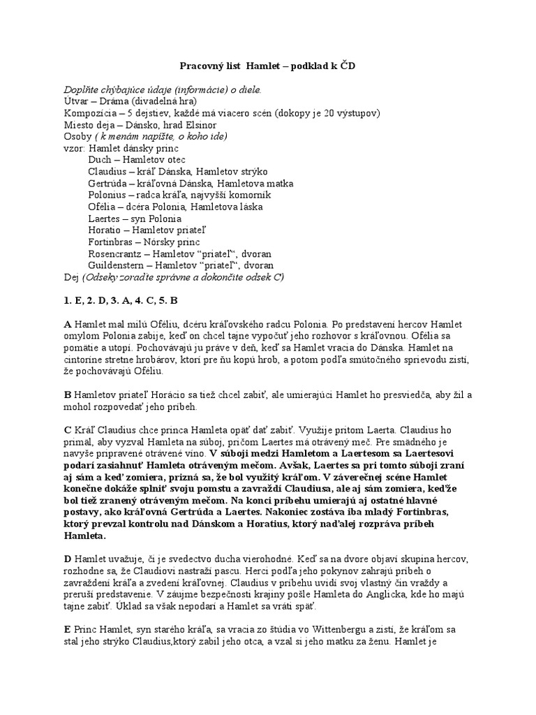 ČD Hamlet DDoganov | PDF