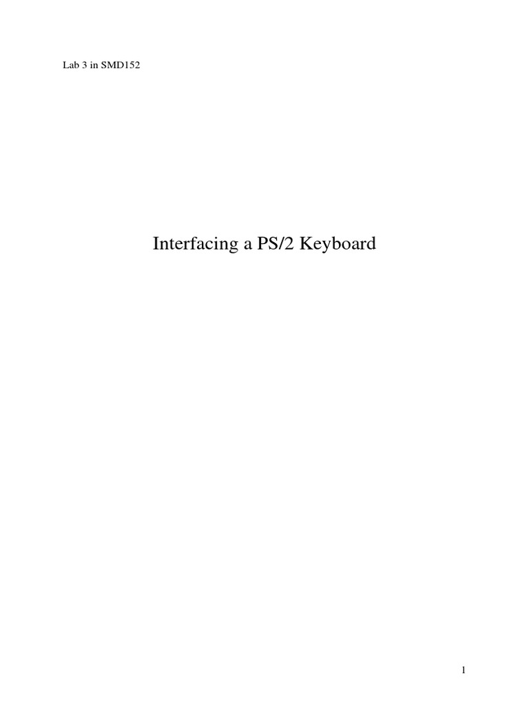 PS/2 Keyboard Interfacing Lab | PDF | Vhdl | Computer Architecture